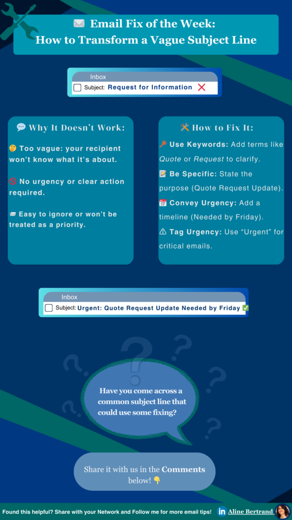 How to Fix Vague Email Subject Lines for Better Communication | BE Pro